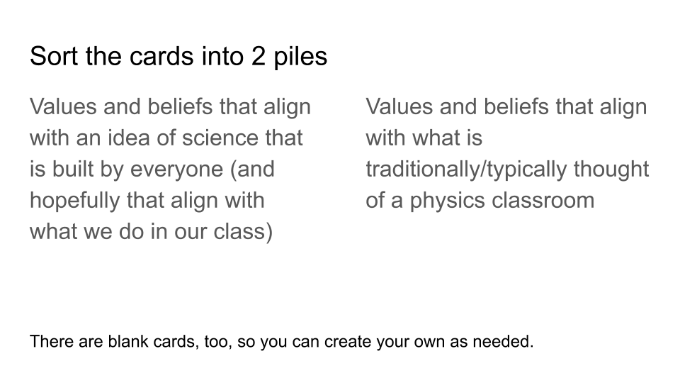 Values and Beliefs about Doing Science and Physics Class – Physics! Blog!